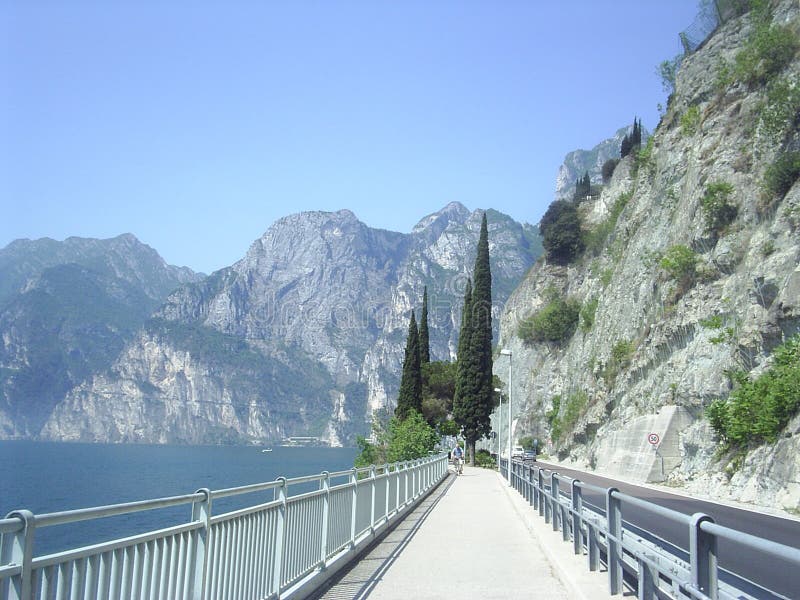 Waterfront road Lake Garda stock photo. Image of rural - 2853144