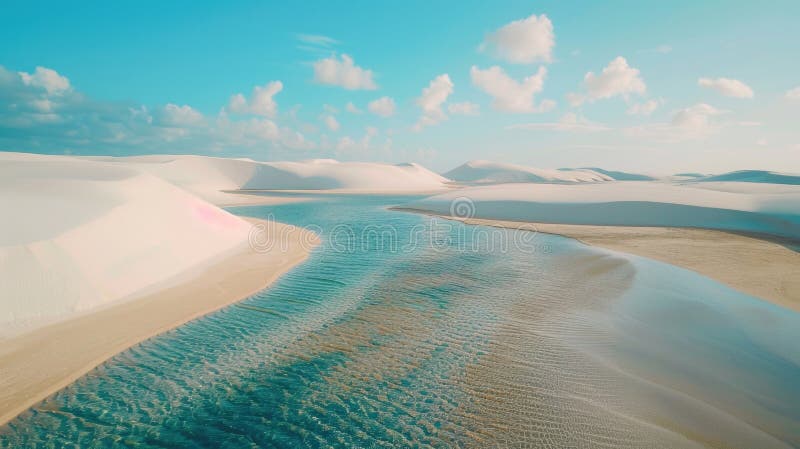 Waterfront Scenery with Sand and Calm Waters Stock Photo - Image of ...