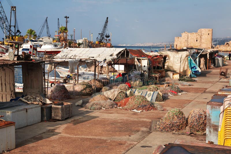 The Waterfront in Sidon, Sayda, Lebanon Stock Photo - Image of liban ...