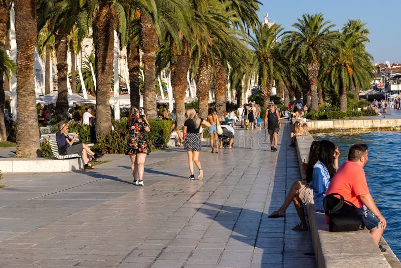 Waterfront in Split City editorial photography. Image of europe - 290709792