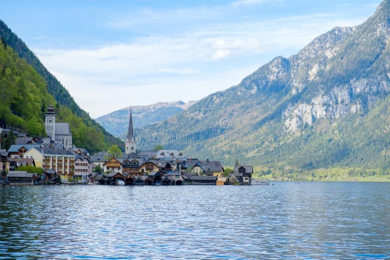 The waterfront town. stock photo. Image of building, tourist - 92478640