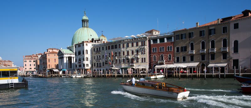 Waterfront Venice stock image. Image of gondola, scenery - 55769167