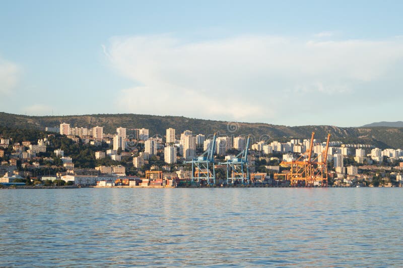 Waterfront View of the City Rijeka, Croatia Editorial Photo - Image of ...