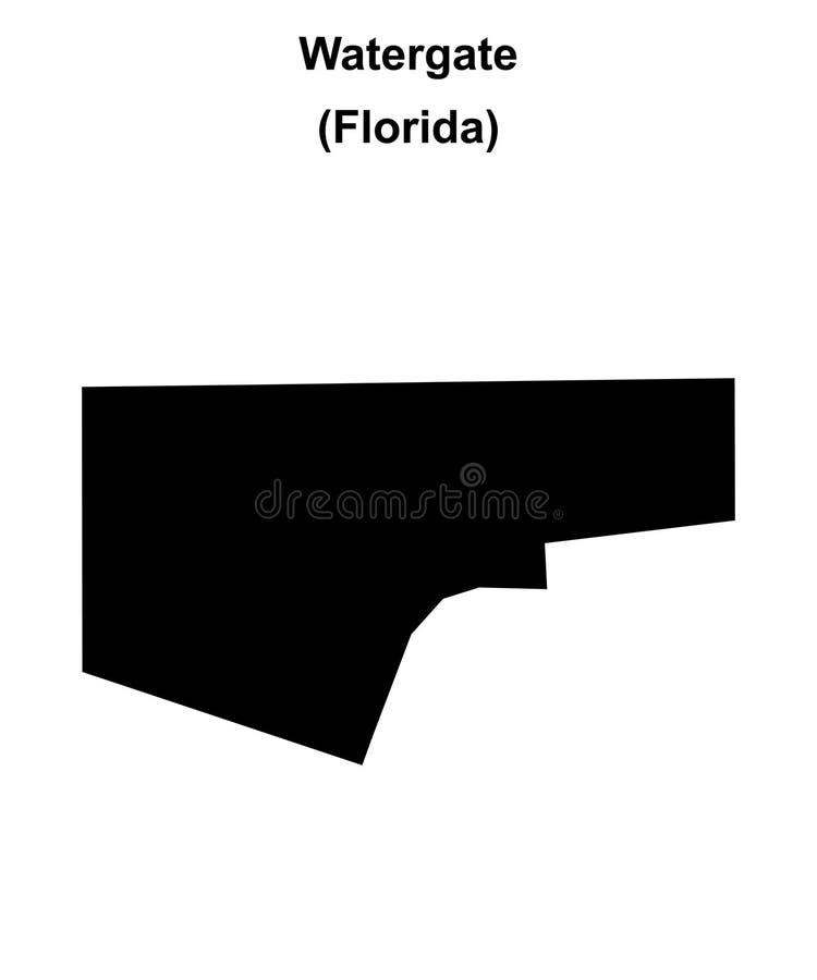 Watergate outline map stock illustration. Illustration of watergate ...