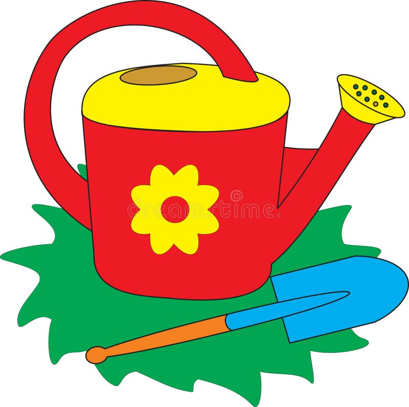 Cartoon Watering Can - Illustration for the Children Stock Illustration ...