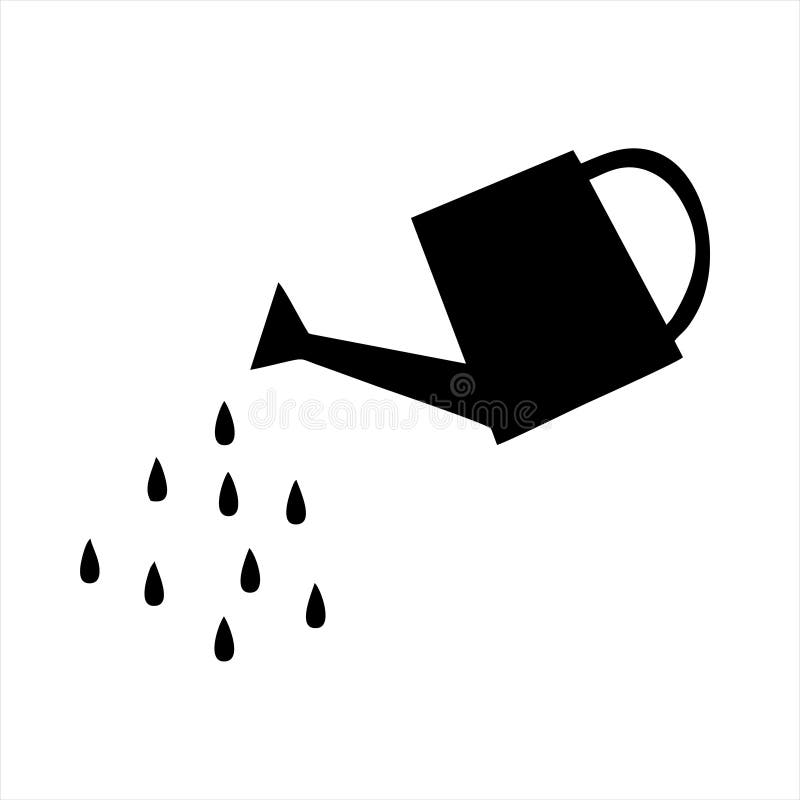 Watering Can Icon Isolated on White Background. Watering Can Icon Stock ...