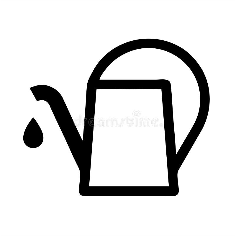 Watering Can Icon Isolated on White Background. Watering Can Icon Stock ...