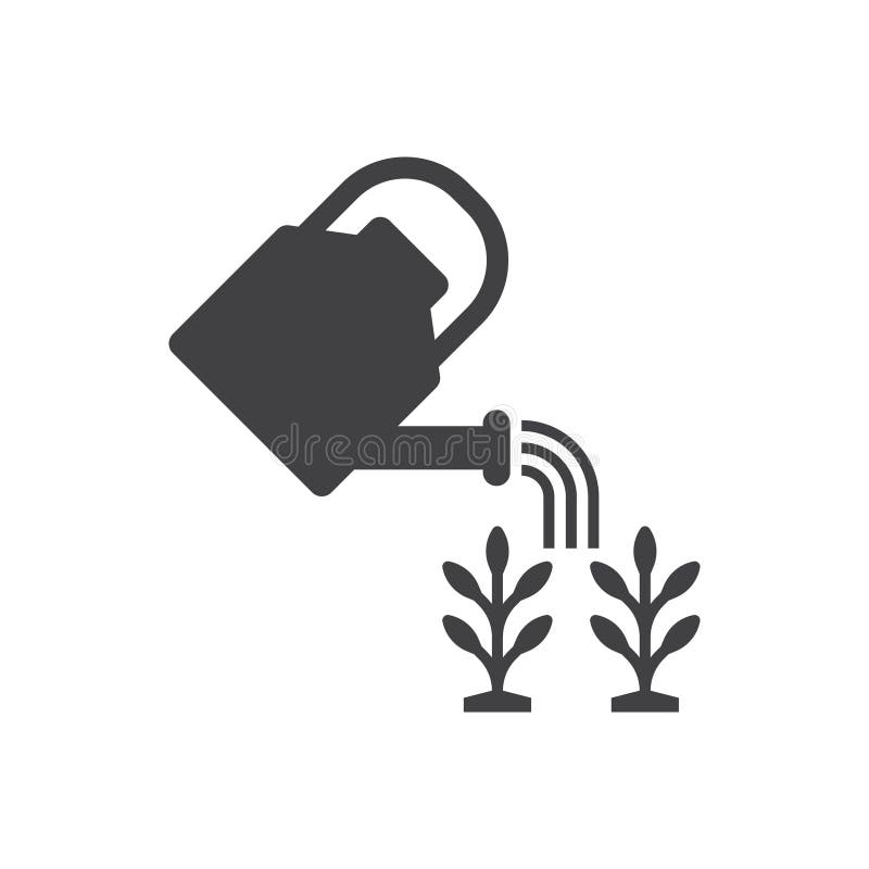 Watering can icon stock vector. Illustration of water - 374742502
