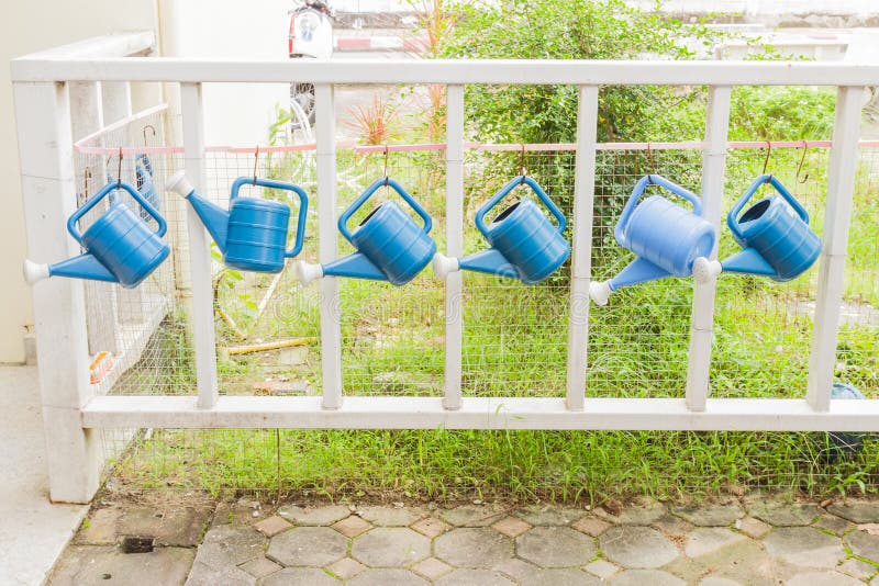 Watering Can at Kindergarten School Stock Image - Image of background ...