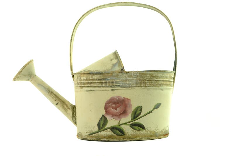 Watering Can, Side View, Isola Stock Image - Image of stylized, white ...