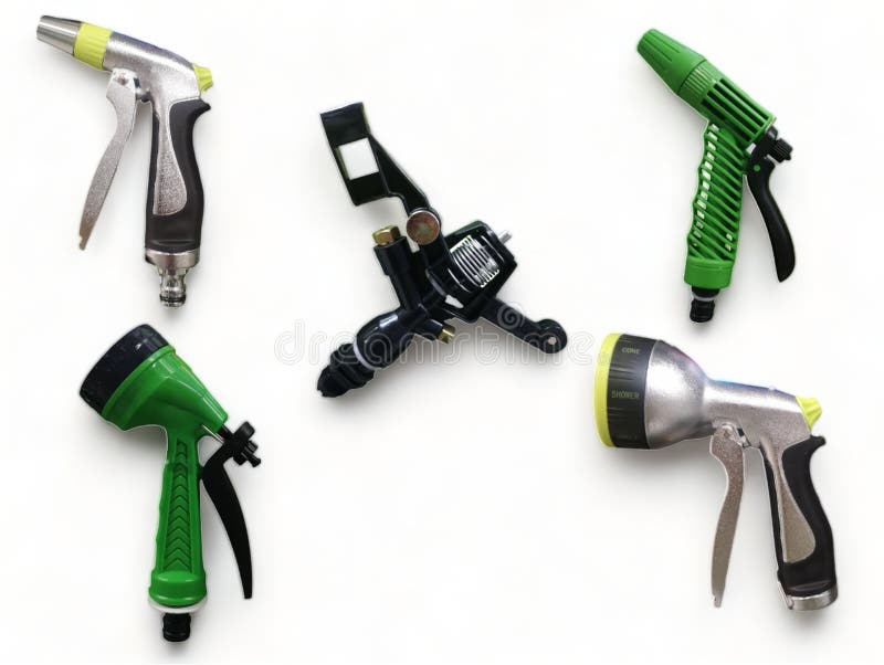 Watering Gun Garden Hose Guns- Stock Image - Image of care, spray ...
