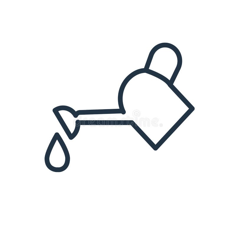 Watering Icon Isolated on White Background, Watering Sign , Black ...