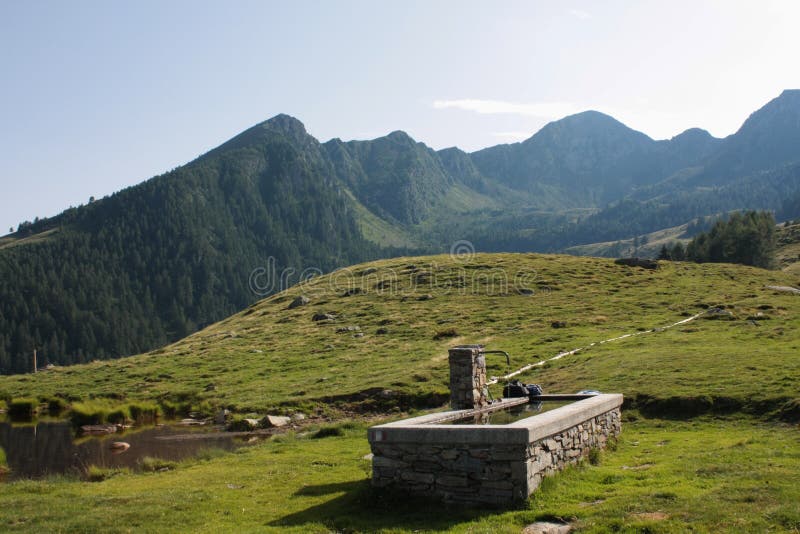 Watering Place stock photo. Image of alps, watering, water - 32847194
