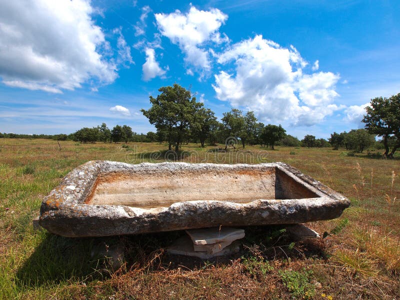Man Made Watering Hole stock image. Image of water, canyon - 30579901