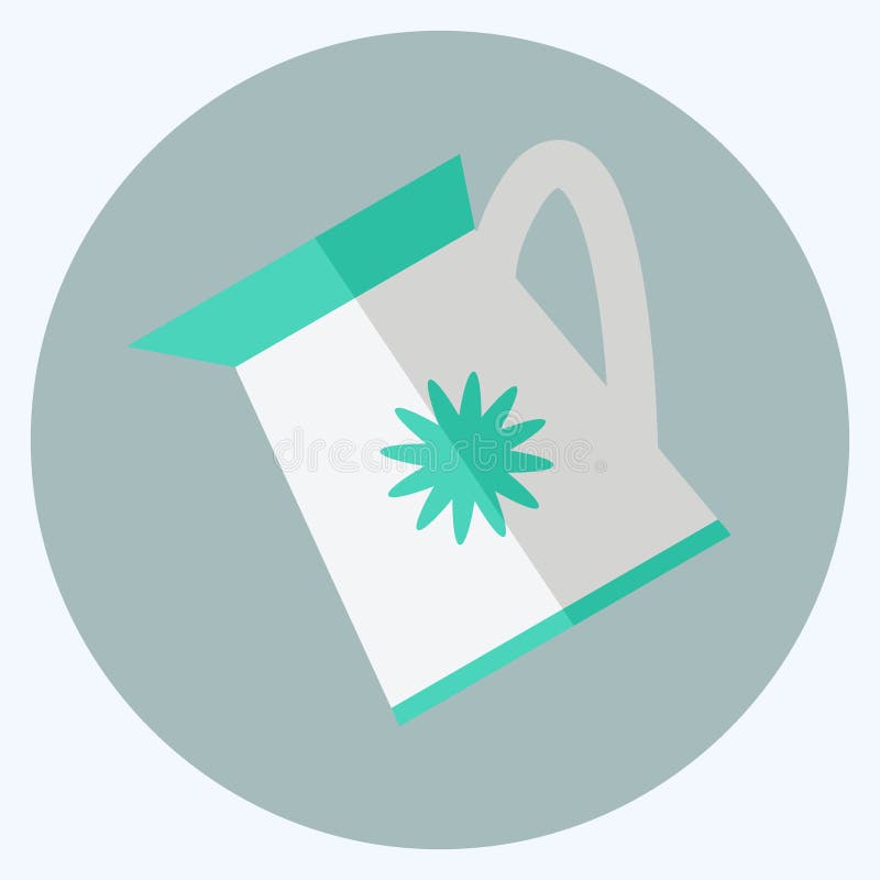 Watering Plants Icon in Trendy Flat Style Isolated on Soft Blue ...