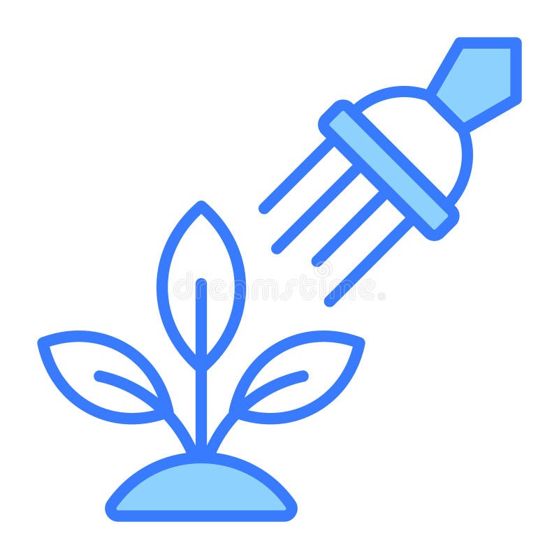 Watering Plants Vector Design in Trendy Style, Premium Icon of Ecology ...