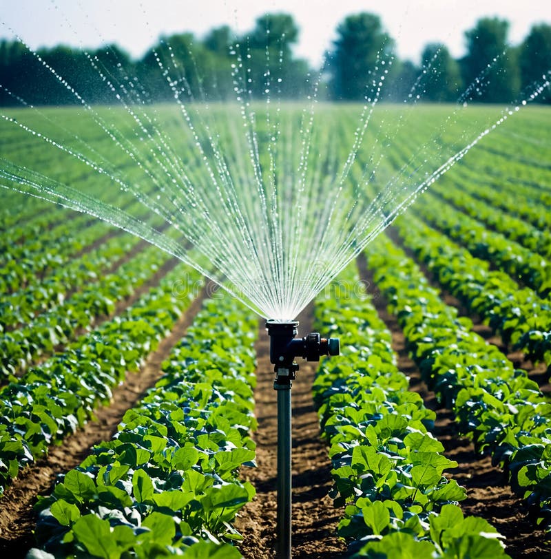 Watering System at an Agricultural Enterprise. Generative AI Stock ...
