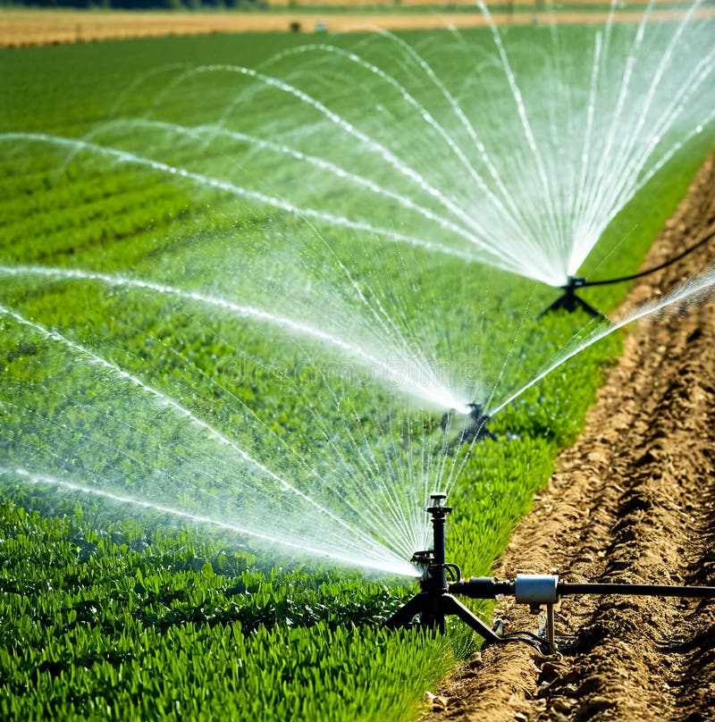 Watering System at an Agricultural Enterprise. Generative AI Stock ...