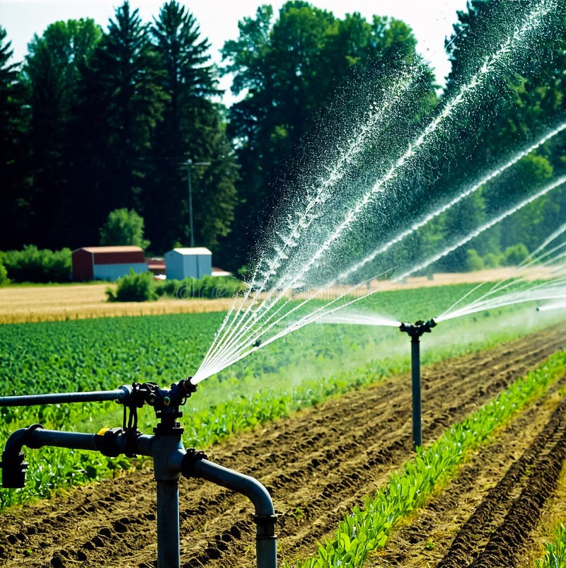 Watering System at an Agricultural Enterprise. Generative AI Stock ...