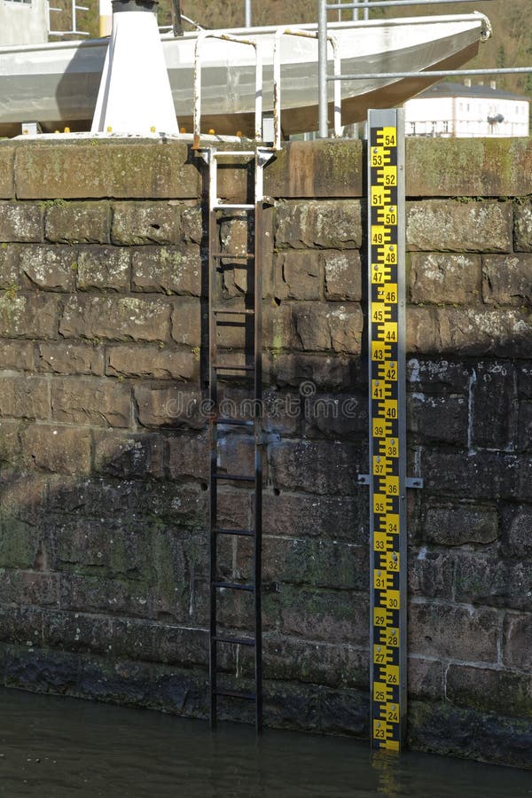 Waterlevel measuring stock photo. Image of instrumentation - 66795788