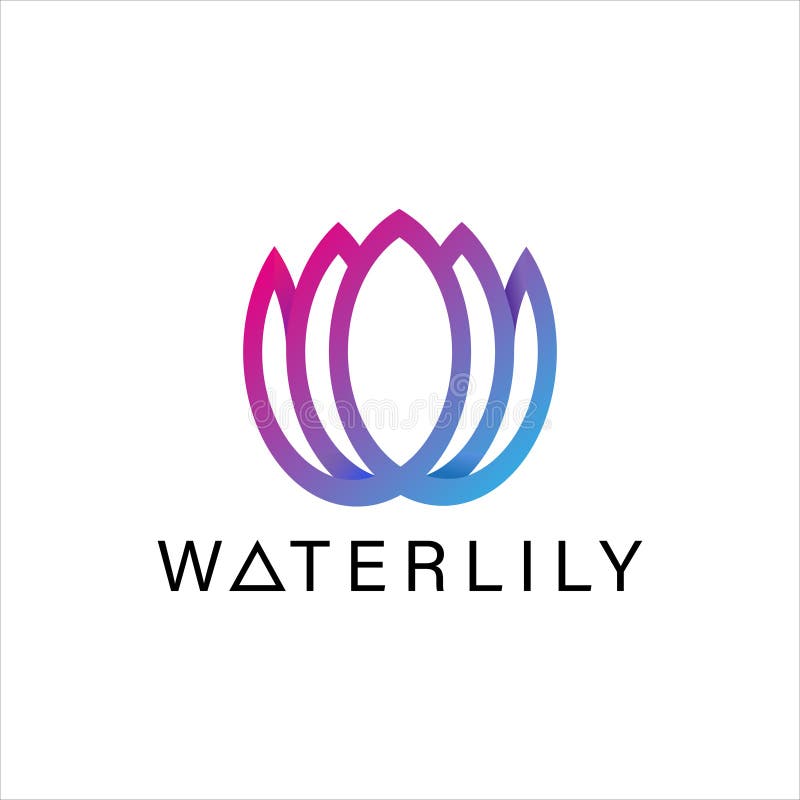 Waterlily Logo Design, Waterlily Icon Stock Vector - Illustration of ...