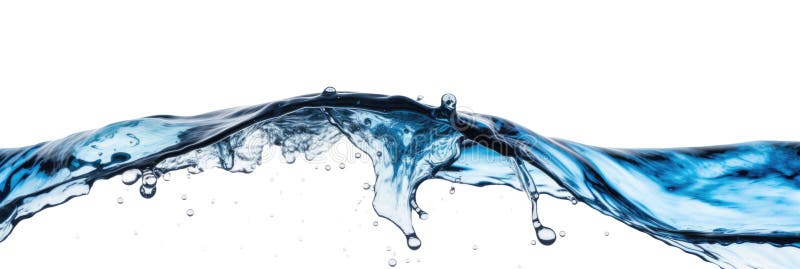 Waterline with Wave Motion and Splash As Panorama, Clipping, Generative ...