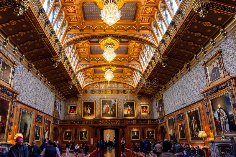 Waterloo Chamber in Windsor Castle, UK Editorial Image - Image of hall ...