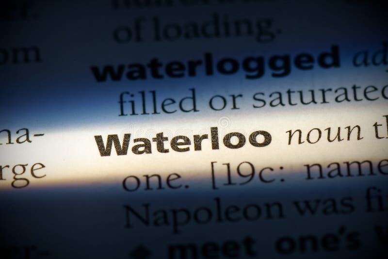 Waterloo stock image. Image of printed, macro, dictionary - 161574869