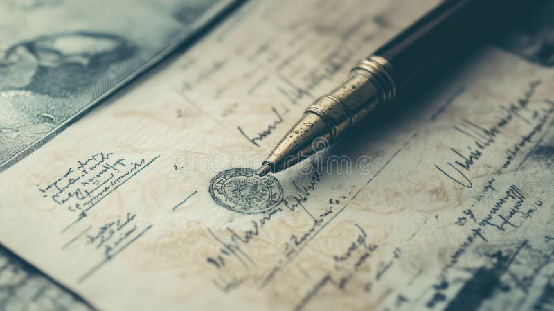 Watermark on a Document Created with Generative AI. Old Official ...