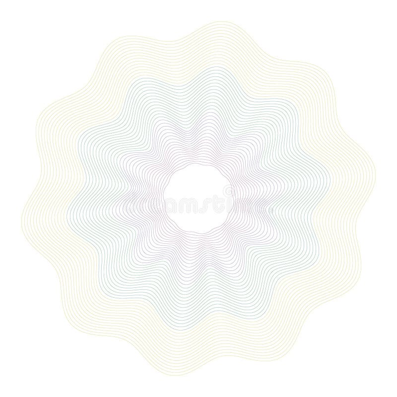 Watermark. Guilloche Rosette Element. Digital Watermark for Security ...