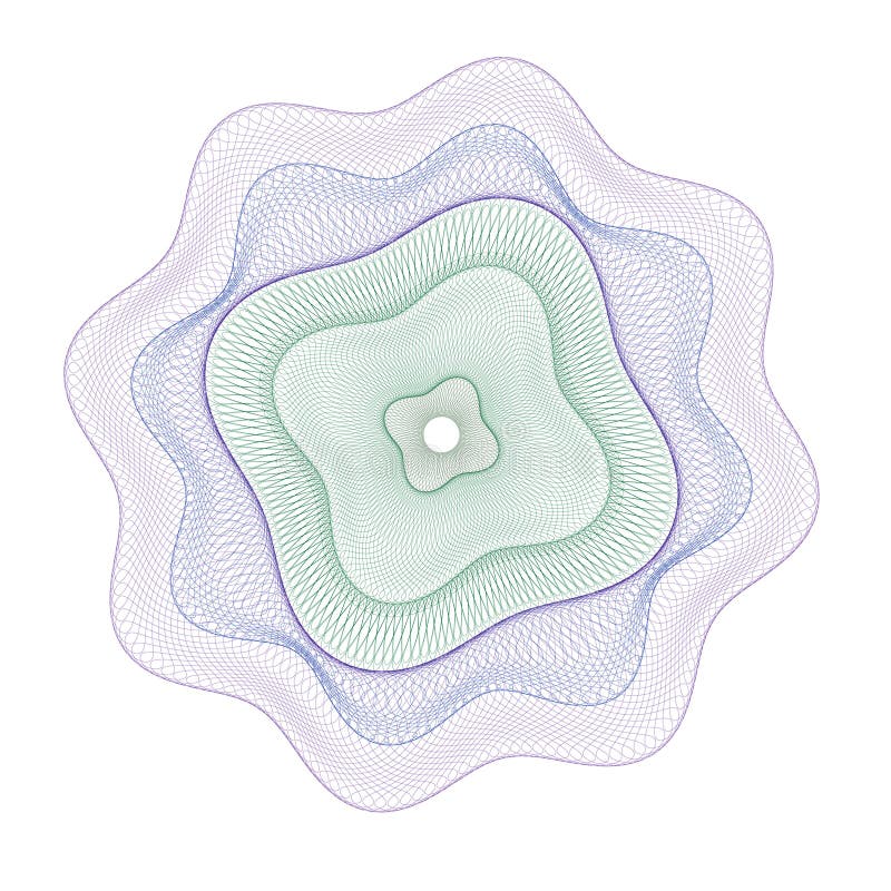 Watermark. Guilloche Rosette Element Stock Vector - Illustration of ...