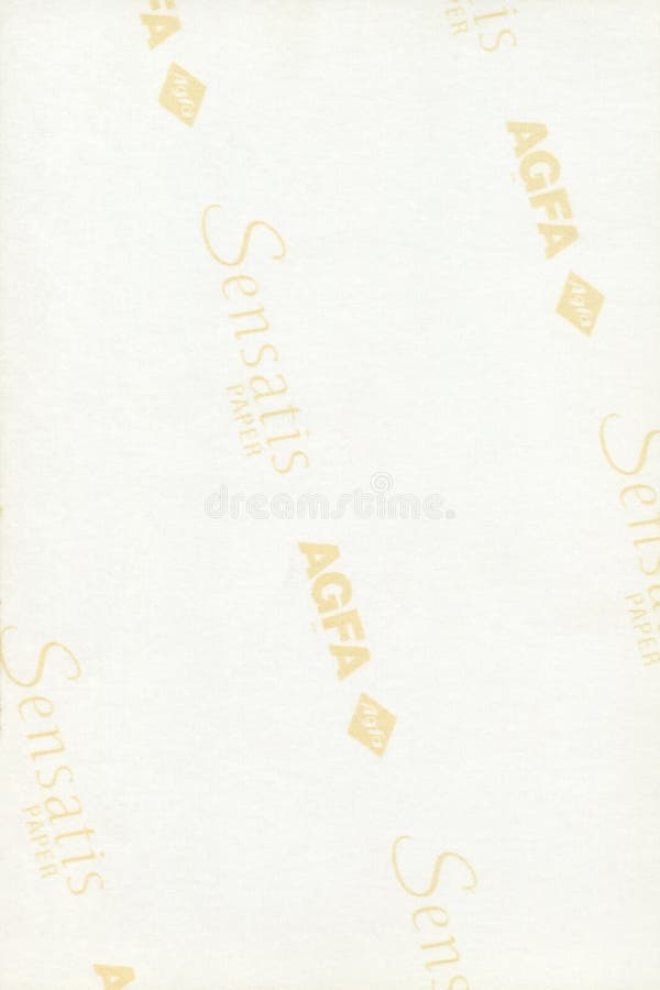 Watermark Pattern Back Side of Photo Paper. Agfa Color Photo Paper ...