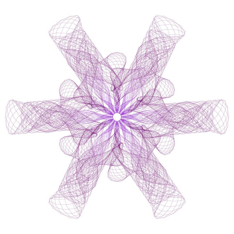 Watermark. Guilloche Rosette Element. Digital Watermark for Security ...
