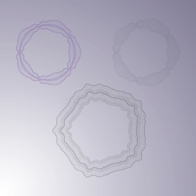 Watermarks Pattern Guilloche for Certificate, Stock Vector ...