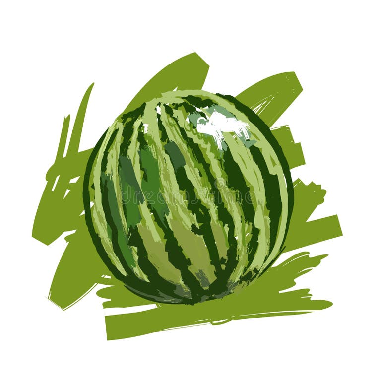 Big Watermelon Vector Illustration Stock Illustrations – 1,913 Big ...