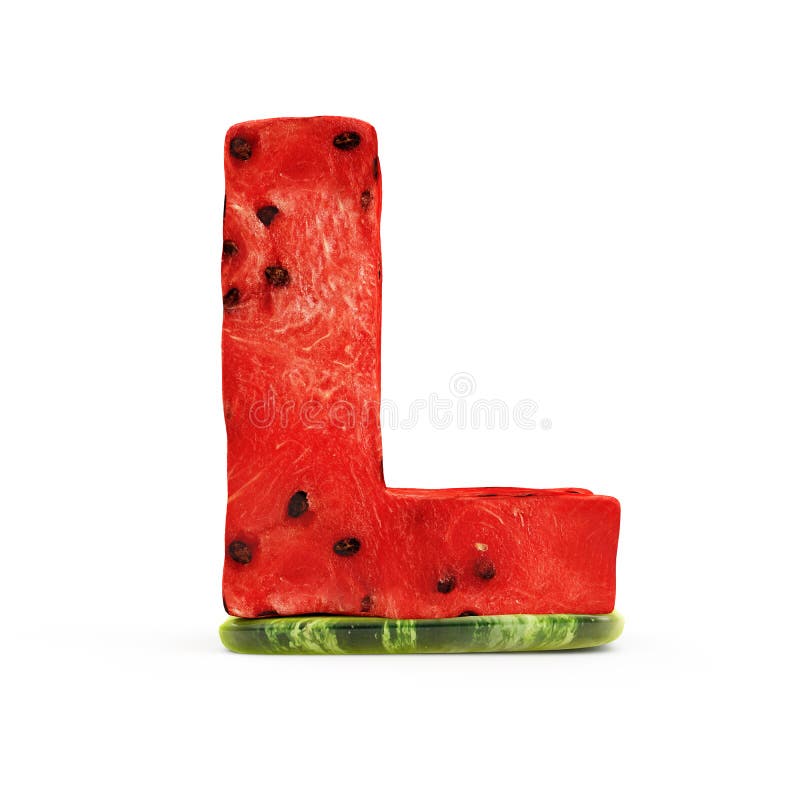 WATERMELON ALPHABET O 15 stock vector. Illustration of alphabet - 197989990