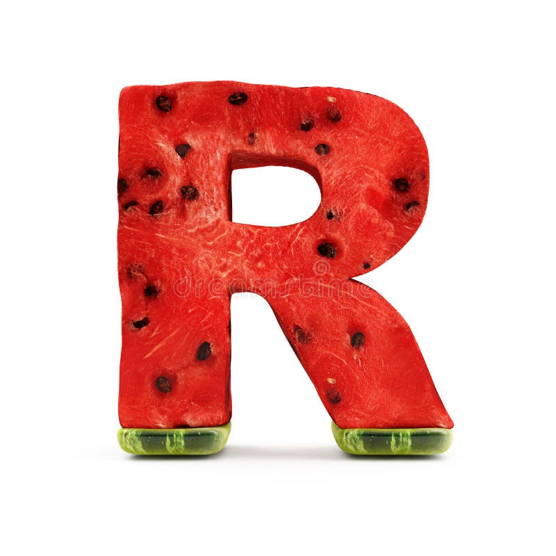 WATERMELON ALPHABET B 02 stock vector. Illustration of graphic - 197989966