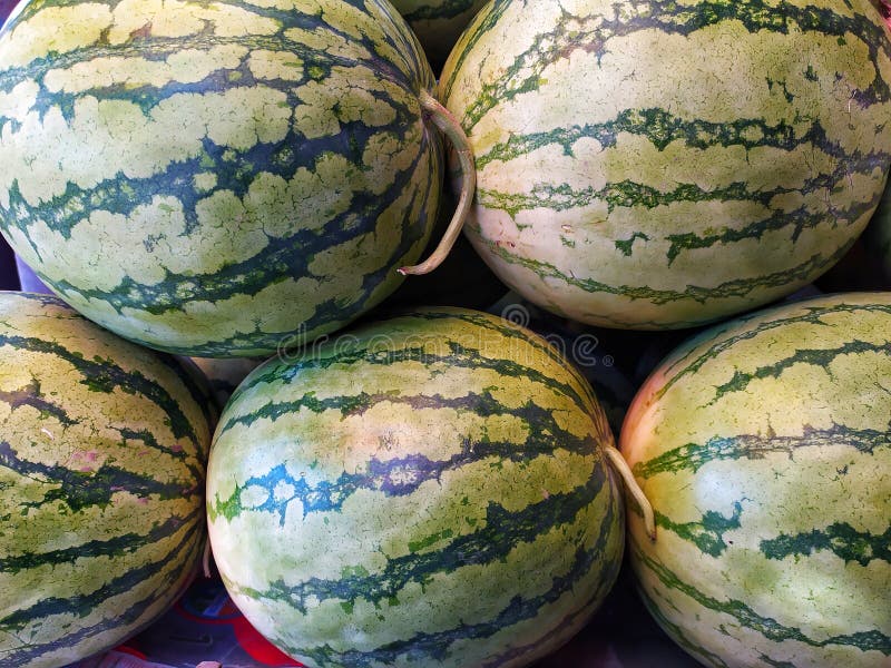 Watermelon Arranged on a Table Stock Image - Image of ripe, slice ...