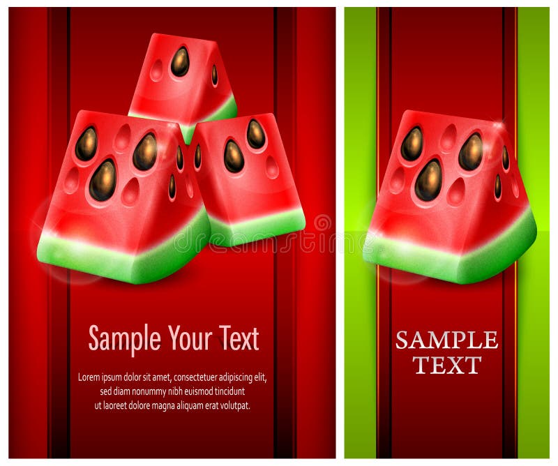 Watermelon banner stock vector. Illustration of white - 33846867