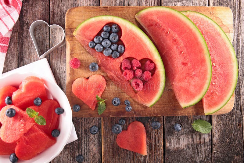 Watermelon and blueberry stock photo. Image of salad - 120401962