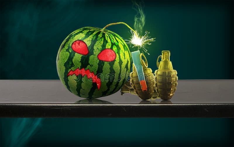 Watermelon Bomb stock illustration. Illustration of watermelon - 51953705