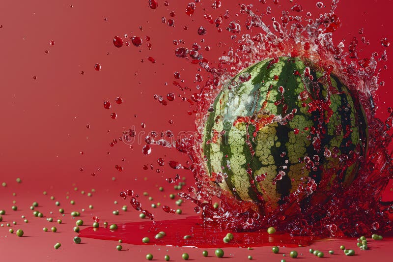 Watermelon Burst stock illustration. Illustration of dynamic - 346643305