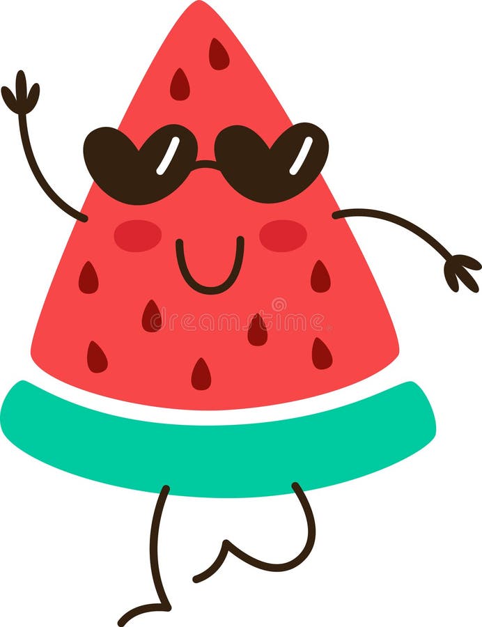 Watermelon Cartoon Character Stock Vector - Illustration of design ...