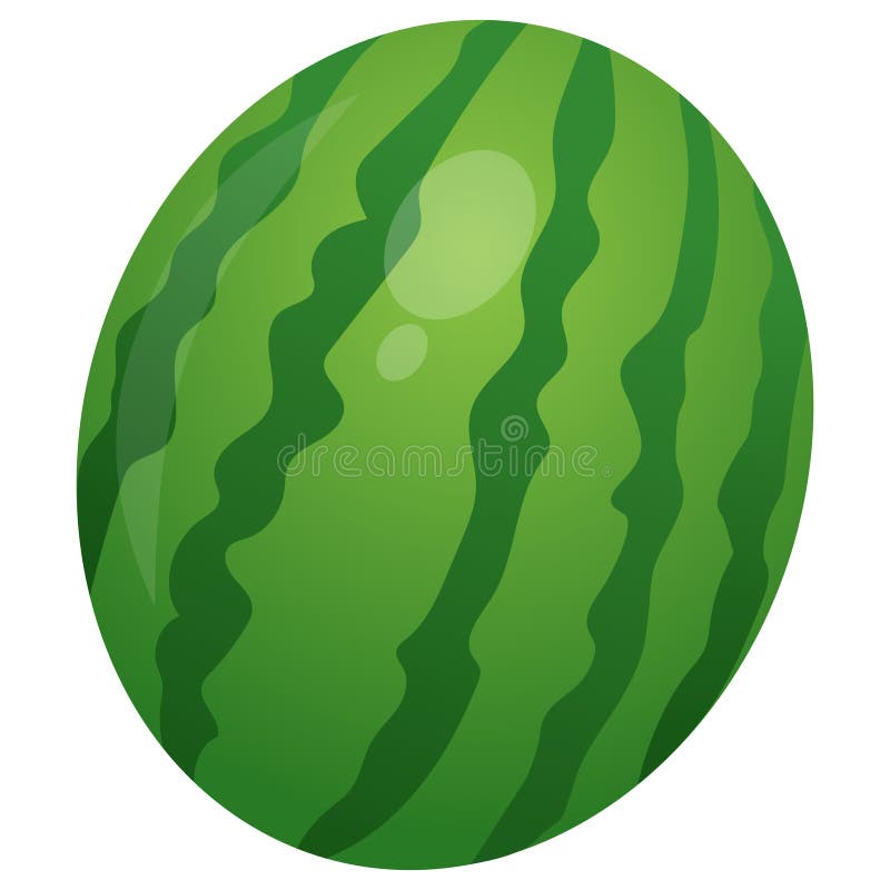 Watermelon Cartoon Flat Design Illustration Vector Stock Vector ...