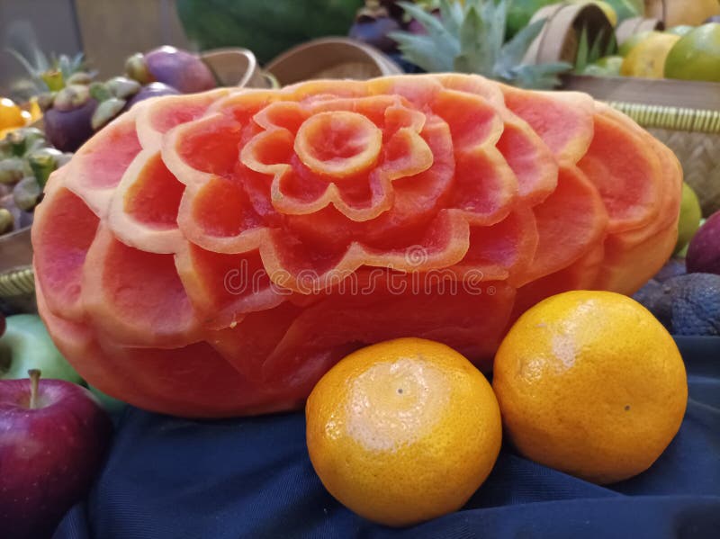 Watermelon Carvings Peacock