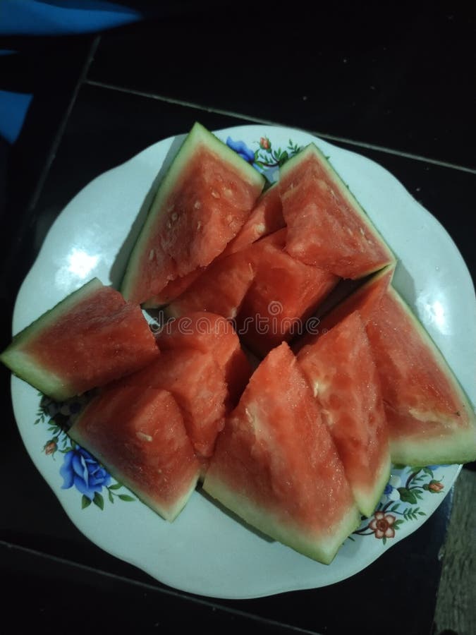 Watermelon Contains Lots of Fresh Water Stock Photo - Image of meat ...
