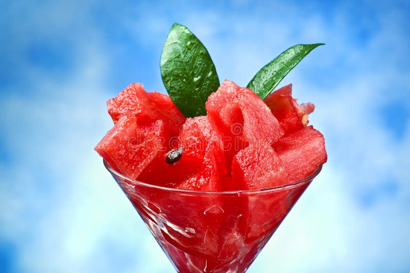 Watermelon cup stock image. Image of alcohol, closeup - 20317665