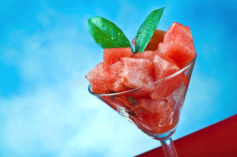 Watermelon cup stock photo. Image of black, dessert, cocktail - 20317676