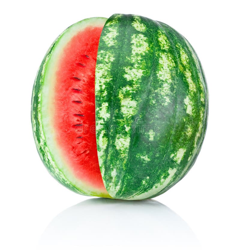 Oval watermelon on white stock image. Image of juicy - 127087327