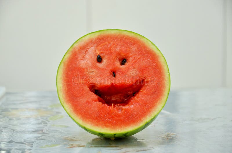 Watermelon Cut Smiley Face Stock Photos - Free & Royalty-Free Stock ...